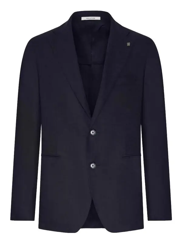 Tagliatore Logo-pin Single-breasted Blazer - Blue