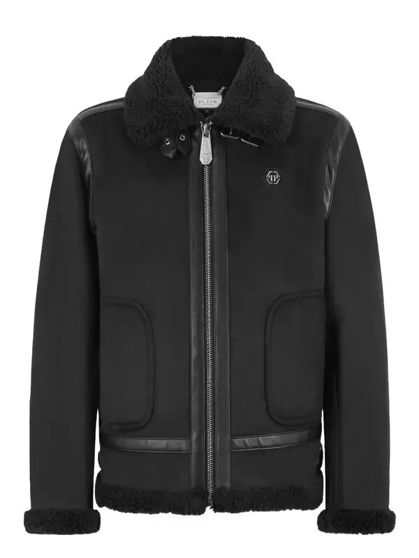 Philipp Plein Faux-shearling Jacket - Black