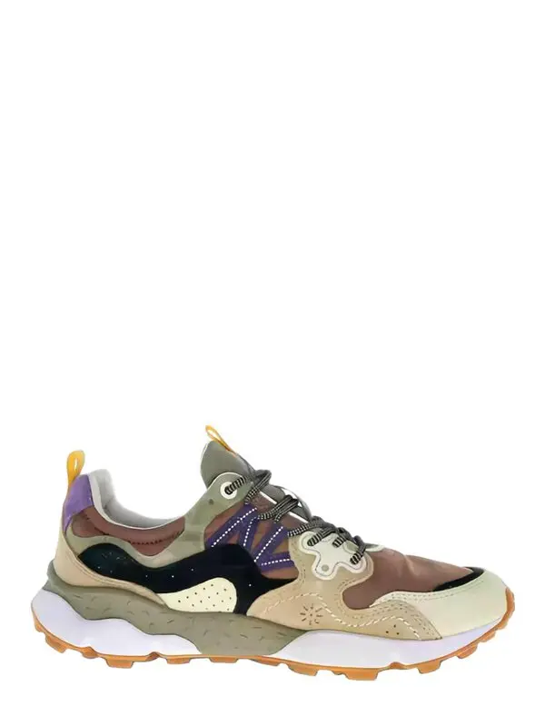FLOWER MOUNTAIN Yamano 3 Uni Suede Panelled Sneakers - Neutrals