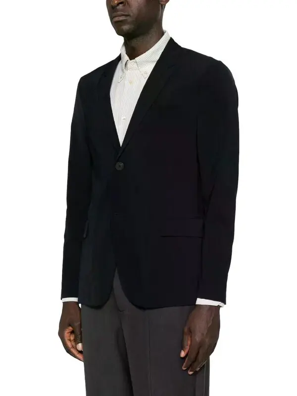 Emporio Armani Chest-pocket Single-breasted Blazer - Blue