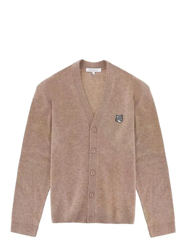 Maison Kitsuné Fox-patch Cardigan - Neutrals