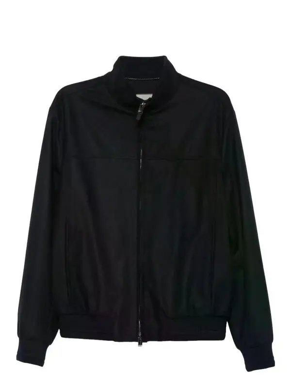 Canali Zip-up Bomber Jacket - Blue