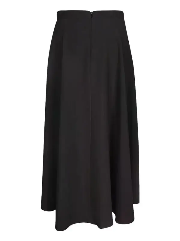 BLANCA VITA High-waisted A-line Maxi Skirt - Black