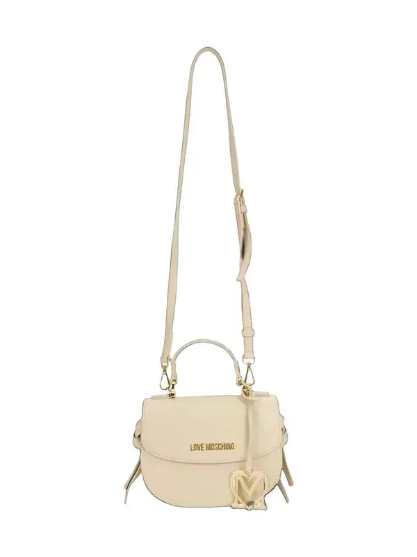 Moschino Logo-plaque Shoulder Bag - Neutrals