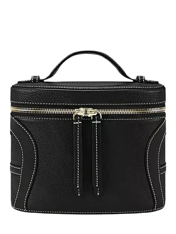 AIGNER Small Deborah Contrast-stitch Leather Crossbody Bag - Black