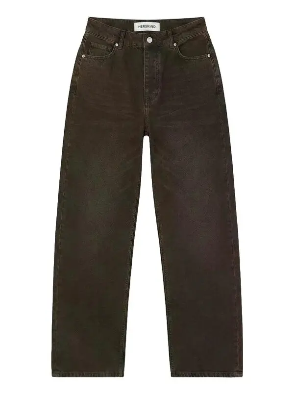 HERSKIND Lulu High-rise Wide-leg Jeans - Brown