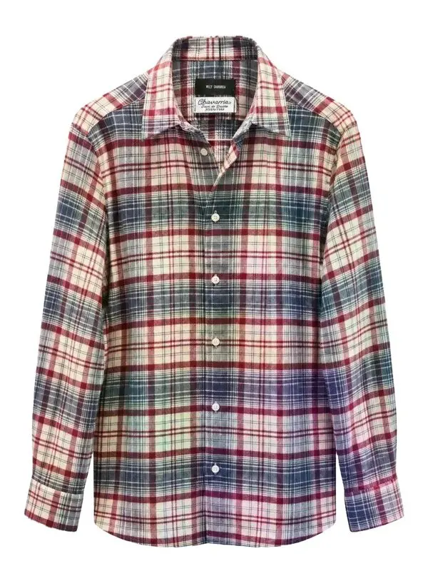 WILLY CHAVARRIA Checked Wool Shirt - Neutrals