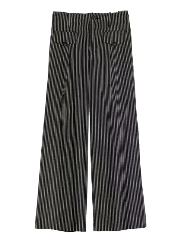 Issey Miyake Allow Stripe Straight Trousers - Grey