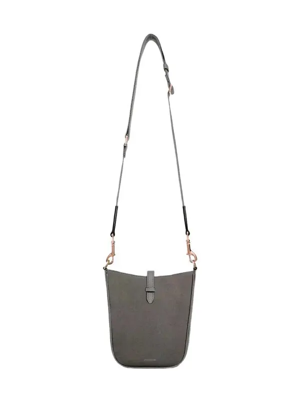 AVITEUR Mini Gigi Woven-detail Crossbody Bag - Grey
