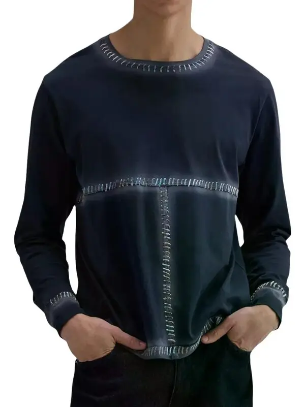 Eckhaus Latta Lapped Long-sleeve T-shirt - Blue