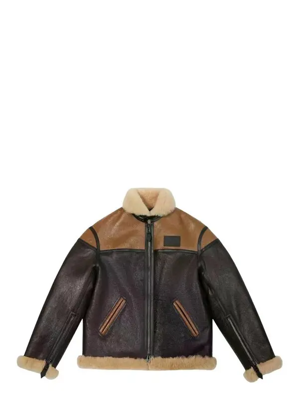Kenzo Flying Boke Shearling Jacket - Brown