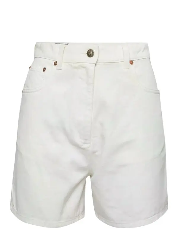 Gucci High-waisted Denim Shorts - White