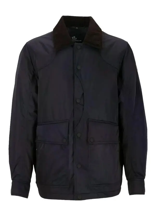 Moncler Louron Corduroy-collar Jacket - Blue