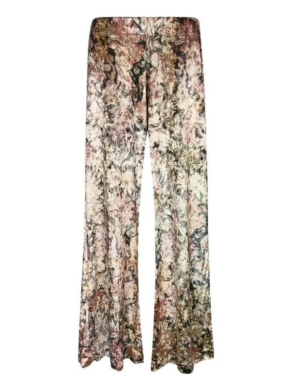 PIERRE-LOUIS MASCIA Ranada Floral-print Trousers - Neutrals