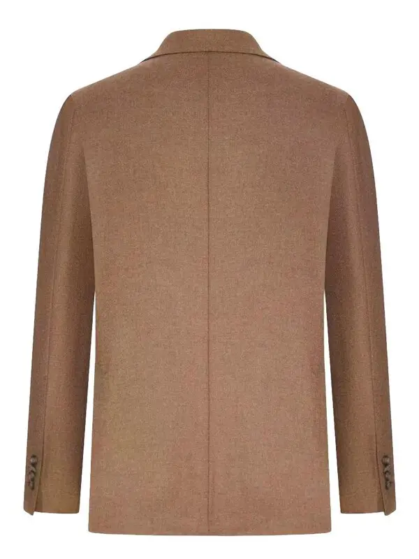 Tagliatore Single-breasted Wool Blazer - Brown