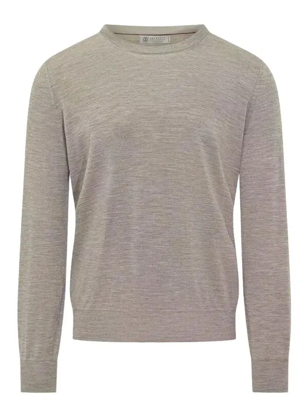 Brunello Cucinelli Fine-gauge Crew-neck Sweater - Neutrals