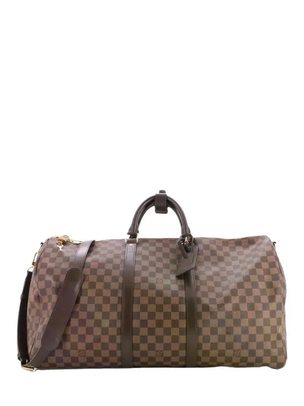 LOUIS VUITTON Keepall Bandouliere Bag Damier 55 Travel Bag - Brown