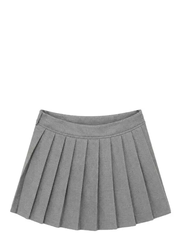 NINE:INTHE:MORNING Blair Pleated Mini Skirt - Grey