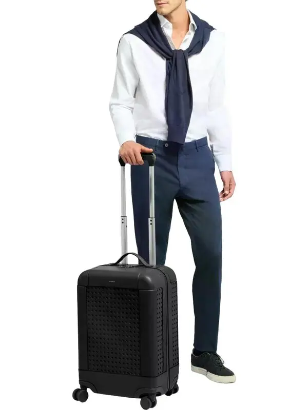 AVITEUR Small Cannage Leather-wrapped Carry-on Bag - Black