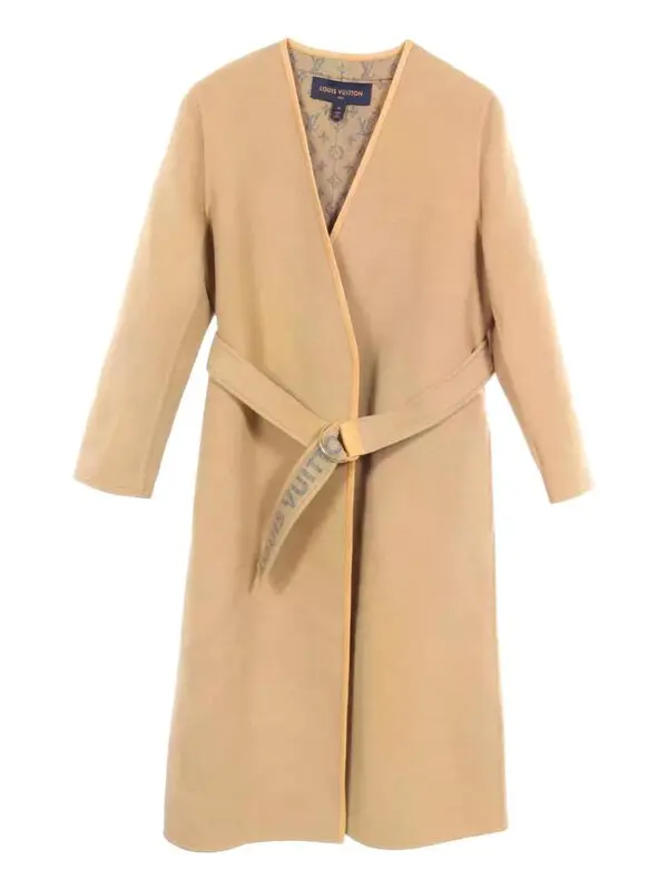LOUIS VUITTON 2000s Belted Coat - Neutrals
