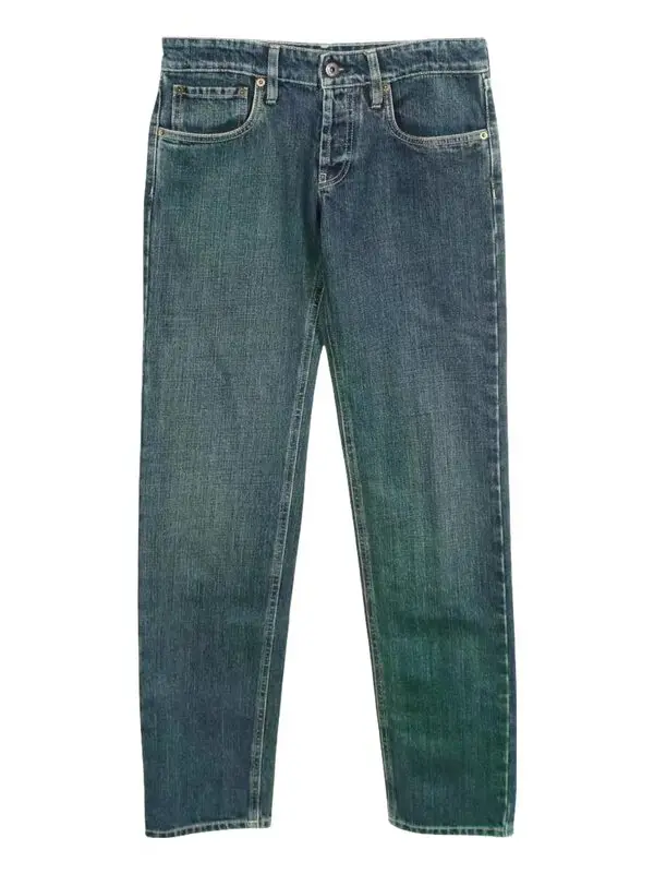 Miu Miu 2010s Logo-patch Jeans - Blue