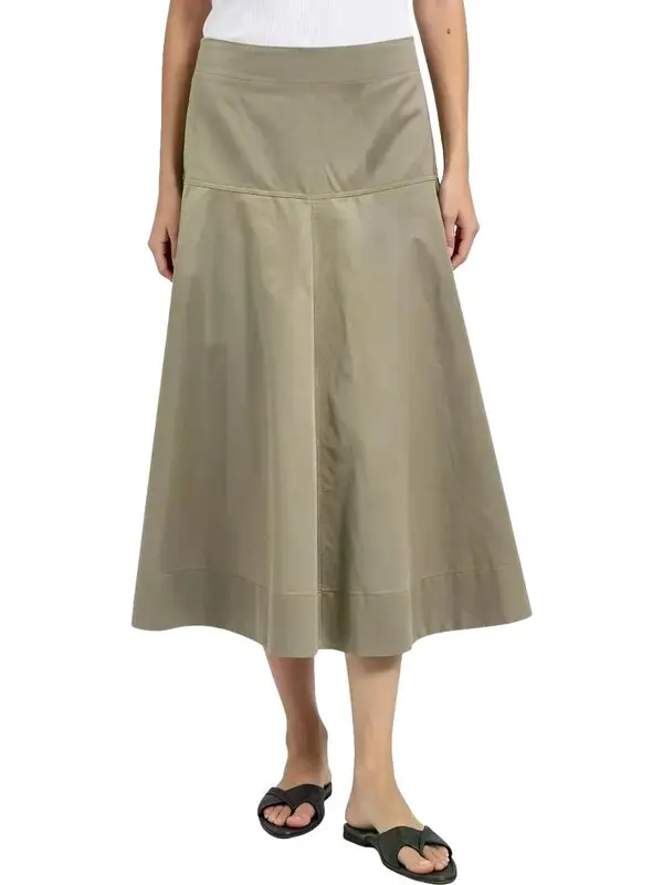 Brunello Cucinelli Seam-detail A-line Midi Skirt - Neutrals