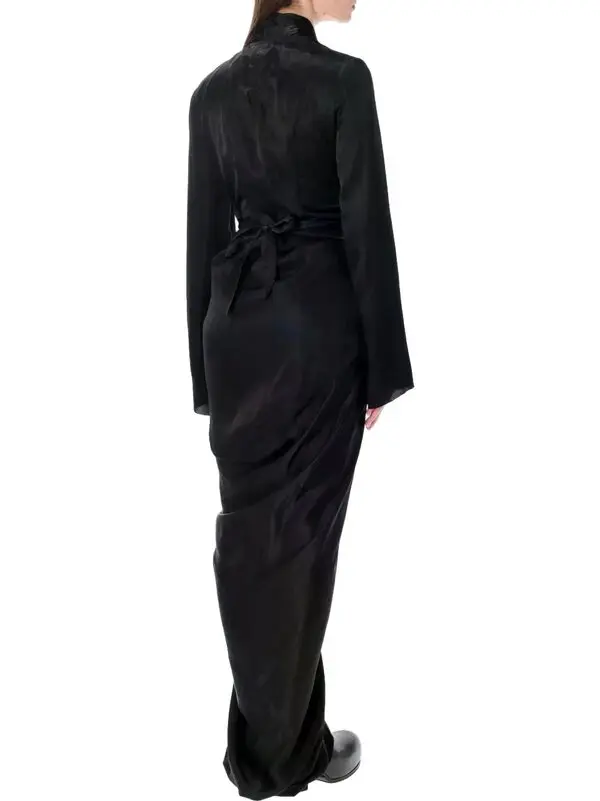Rick Owens Long Wrap Gown - Black