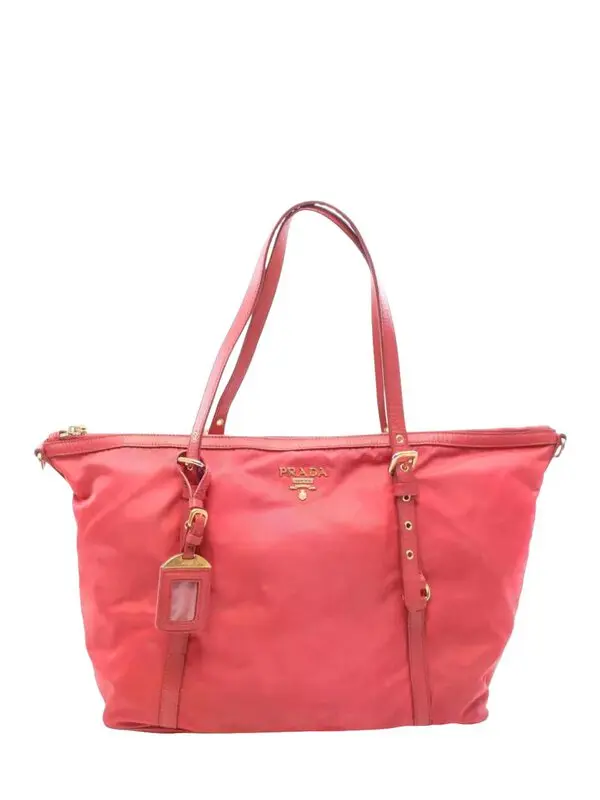 Prada 2000-2015 Tessuto Shoulder Bag Tote Bag - Pink
