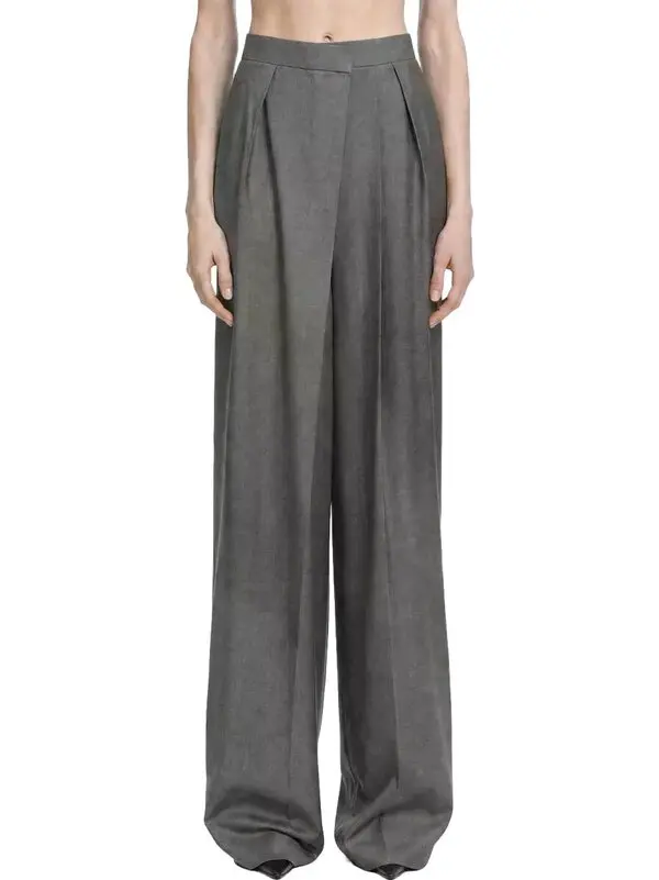PETAR PETROV Flash Cut Palazzo Pants - Grey