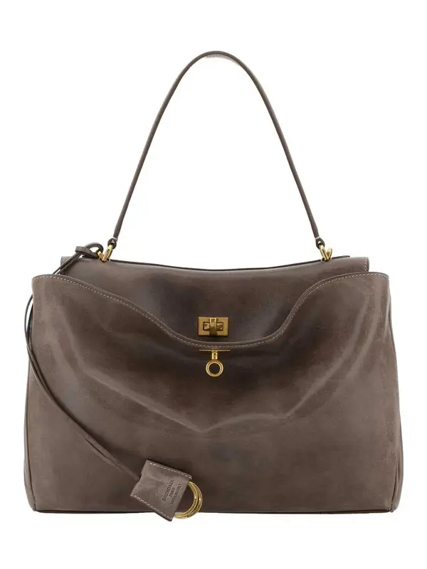 Balenciaga Mini Mud Leather Rodeo Handbag - Brown