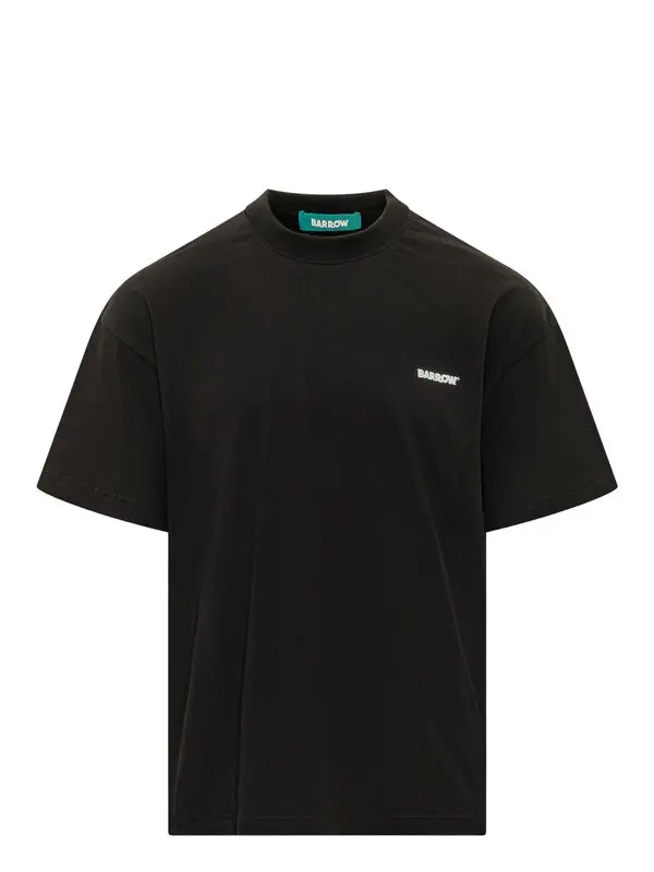 BARROW Bar-style Crewneck T-shirt - Nero