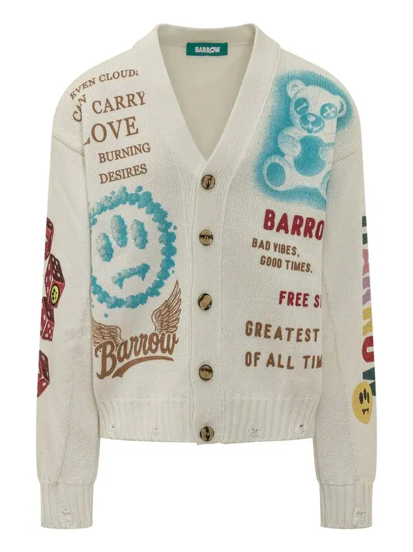 BARROW Style Cardigan With Button-up Front - Cocco
