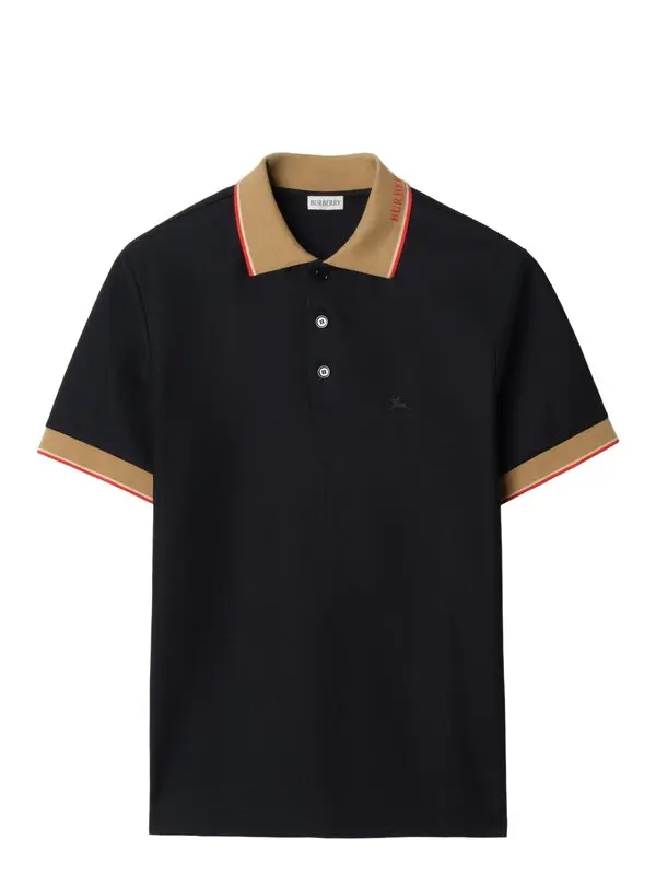 Burberry Evan Cuff Logo Detail T-shirt - Navy