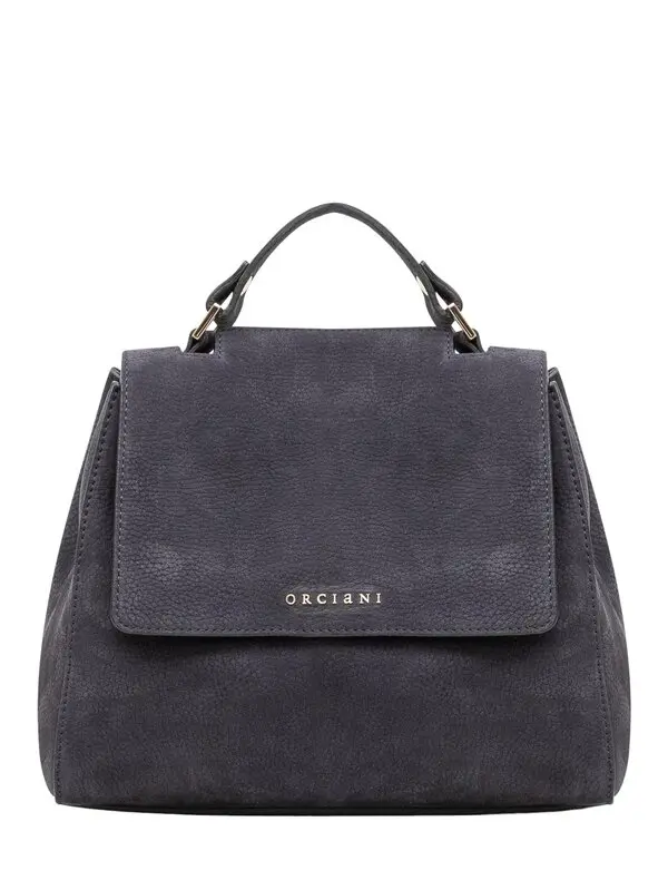Orciani Sveva Nubuck Shoulder Bag - Notte