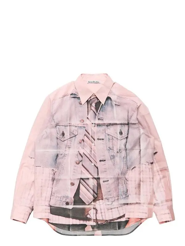Acne Studios Sarona Long-sleeve Poplin Shirt - Pink