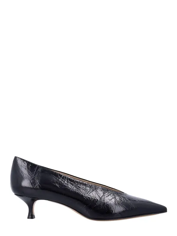 Le Monde Beryl Pointed-toe Kitten Heel Pumps - Nero