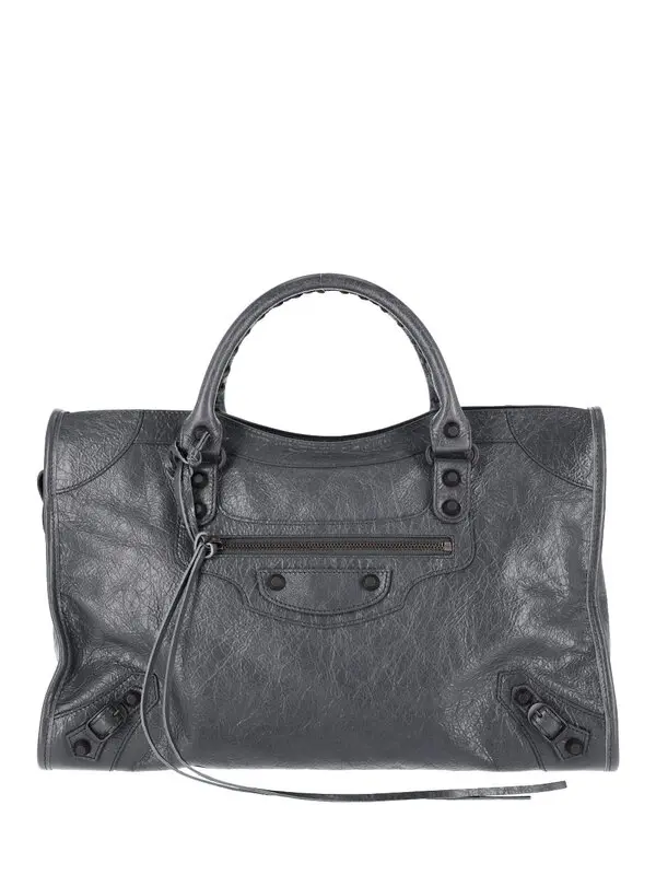 Balenciaga Classic Leather Tote Bag - Grey