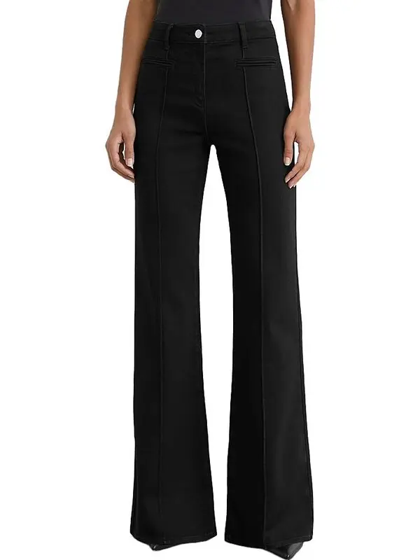 REISS Claude High Rise Flared Jeans - Black