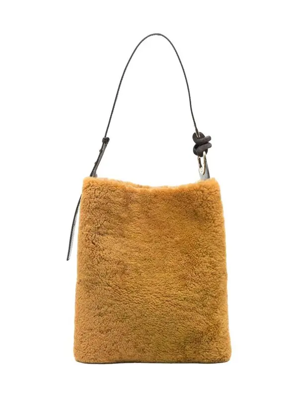 ANYA HINDMARCH Ringo Shearling Shoulder Bag - Brown