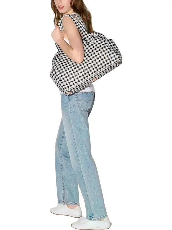 Mz Wallace Jimmy Deluxe Gingham Tote Bag - Black