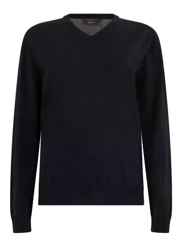 SLOWEAR Flexwool V-neck Sweater - Black