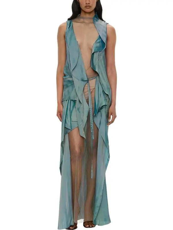 Christopher Esber Kacere Draped Maxi Dress - Blue