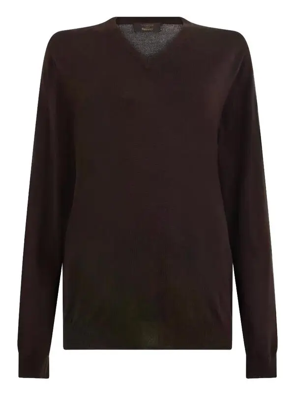 SLOWEAR Flexwool V-neck Sweater - Brown