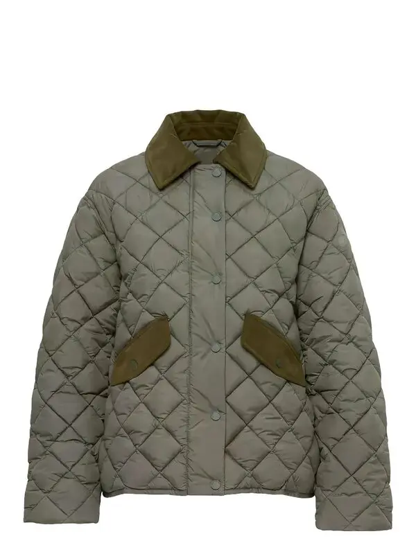 SAVE THE DUCK Quilted Corduroy-collar Jacket - Grey