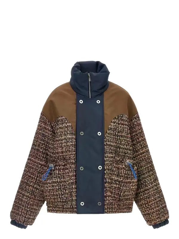 MARBELL Kate Panelled Tweed Jacket - Brown