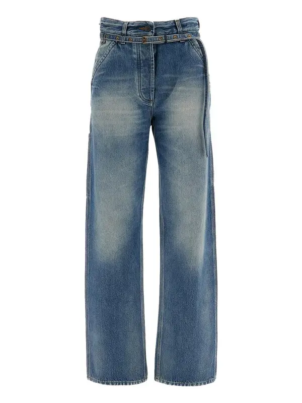 Dries Van Noten Pantaloni In Denim Pippaz - Blu