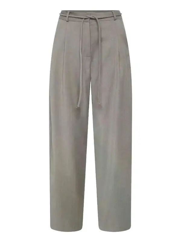 ST. AGNI Barrel Tailored Trousers - Grey