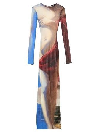 Balmain Maxi Dress Size Polyamide - Brown