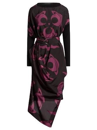 VIVIENNE WESTWOOD Midi Dress Size Polyester, Virgin Wool - Black