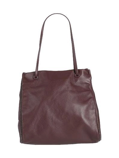 Fabiana Filippi Shoulder Bag Burgundy Leather - Red